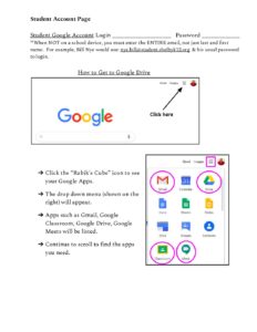 Student Google Login Access Directions | Shelby City Schools
